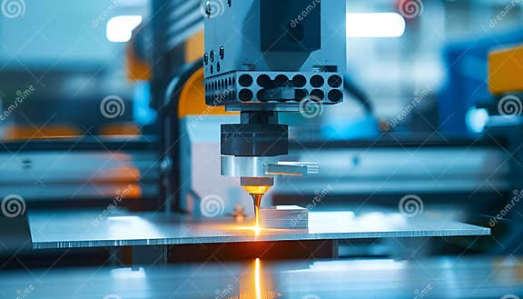 Industrial 3D Printer Creating a Prototype Object with Precision Laser ...