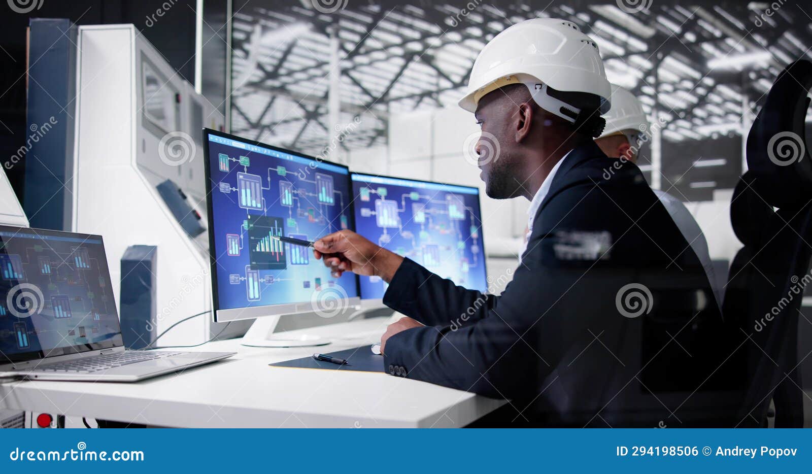 Industrial Data Automation System on Computer Stock Photo - Image of ...