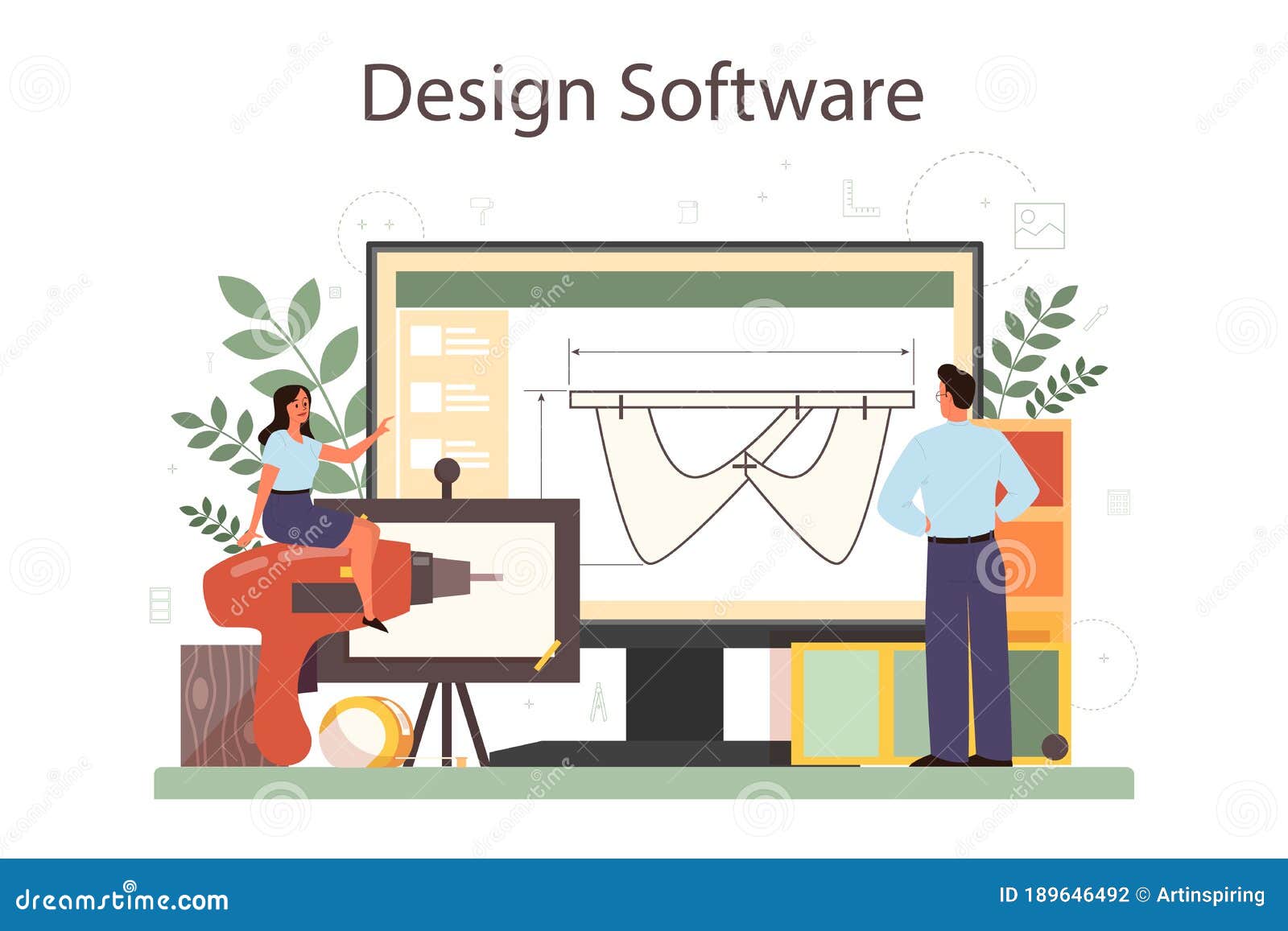 Industrial Designer Online Service or Platform. Artist Creating Stock ...