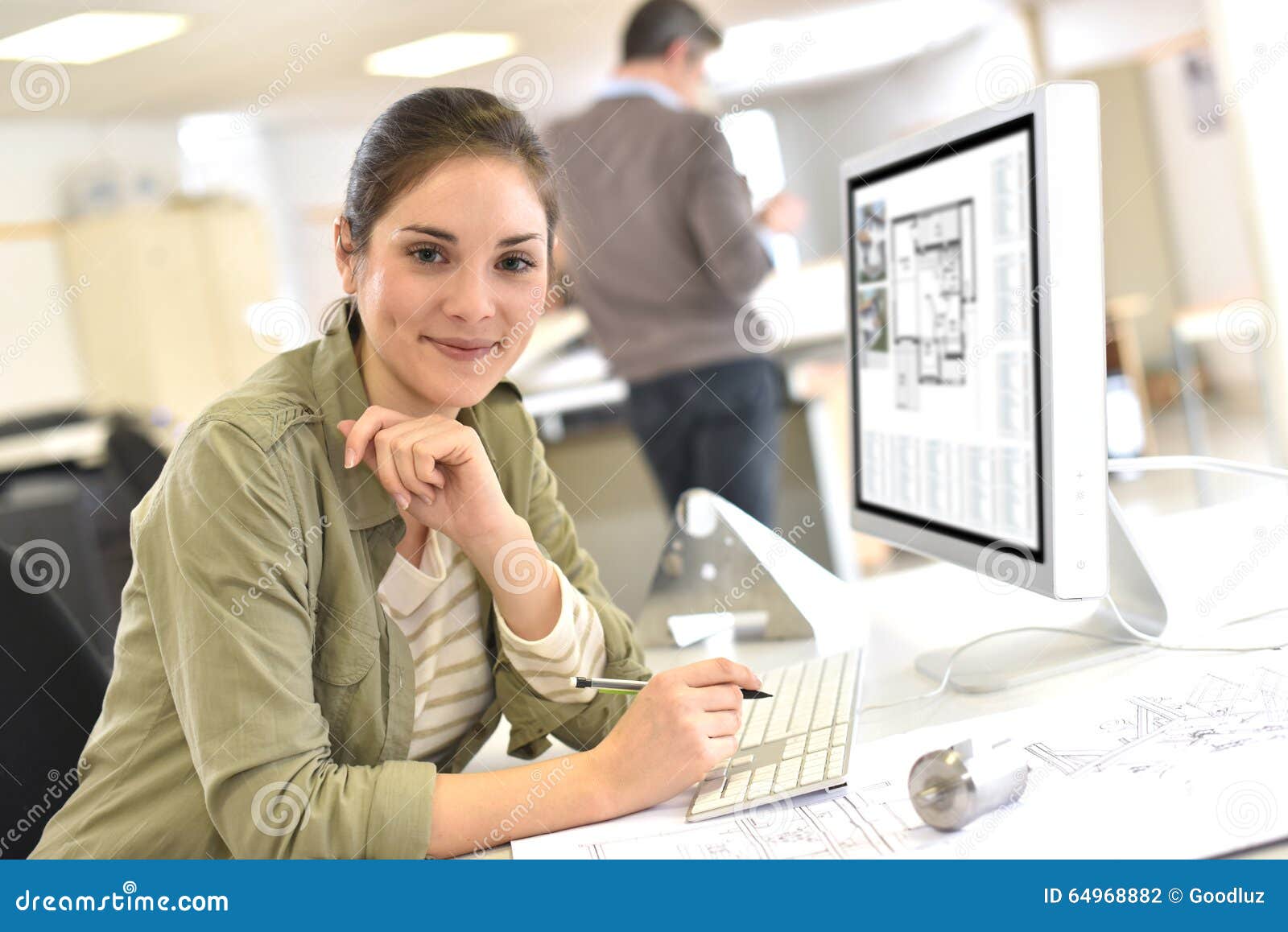 Industrial Designer Working at Office Stock Photo - Image of designer ...