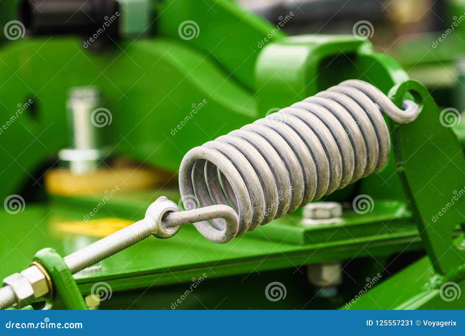 Spring on Steel Big Machinery Stock Image - Image of hardware, objects ...