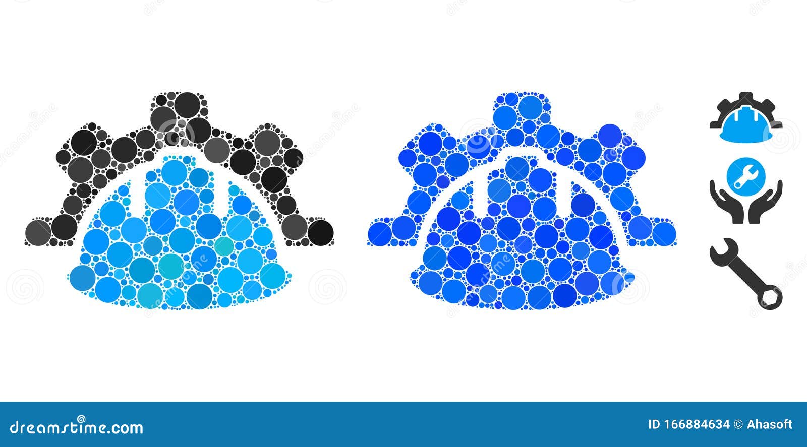 Industrial Development Composition Icon of Spheric Items Stock Vector ...