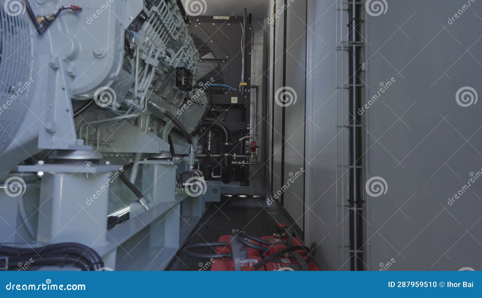 Industrial Diesel Generator Inside. Diesel Generator Set Stock Footage ...