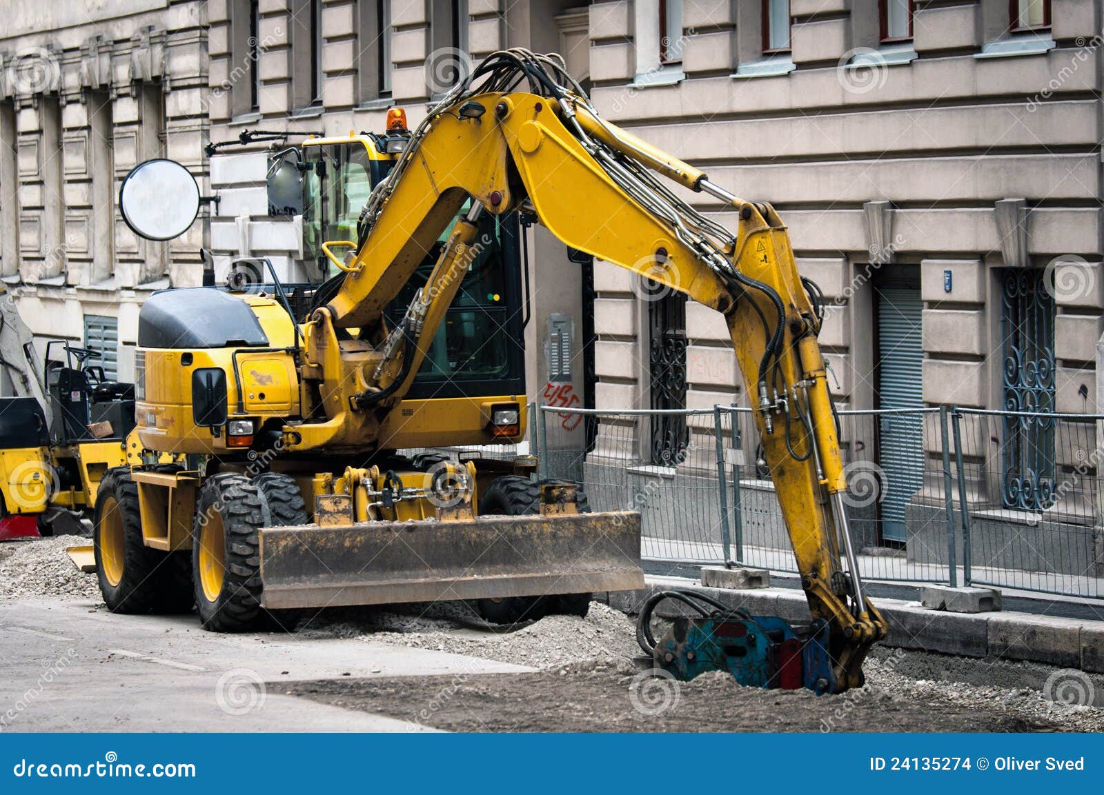 Industrial digger stock photo. Image of iron, excavation - 24135274