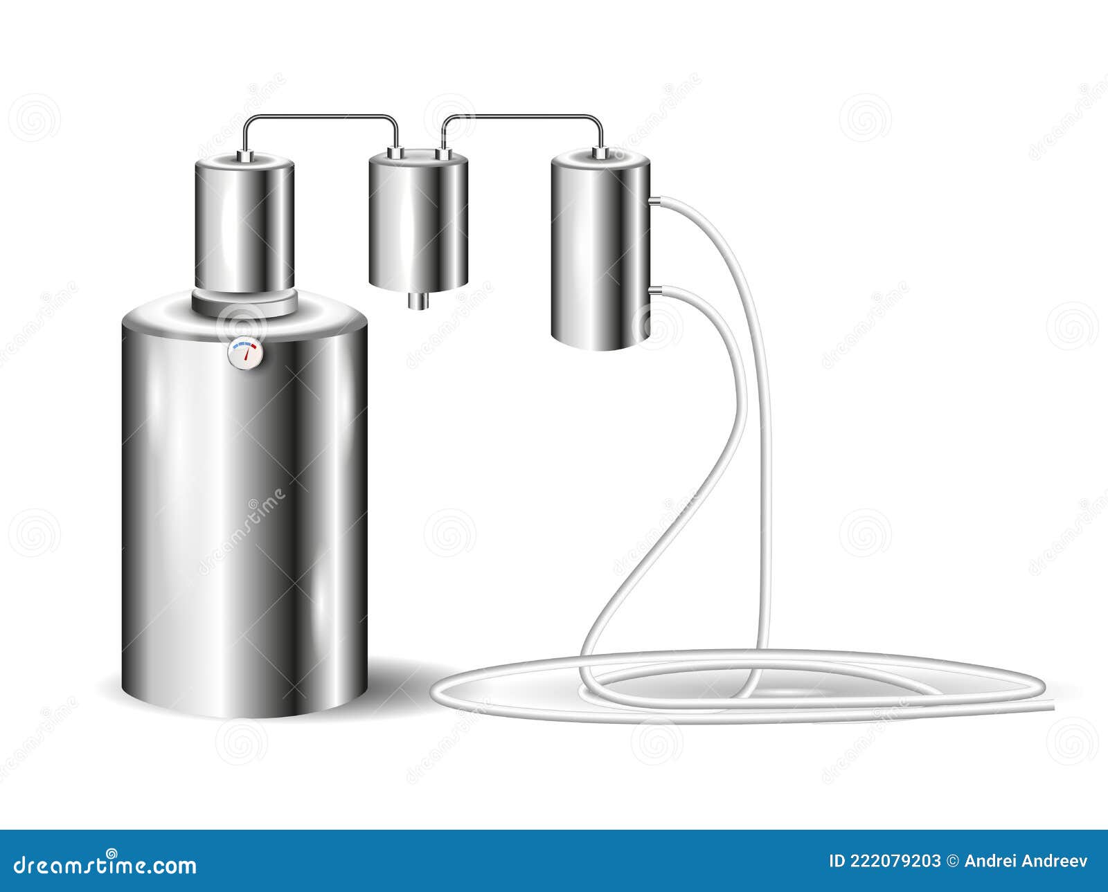 An Industrial Distiller. Distill Water. Vector Illustration. Stock ...