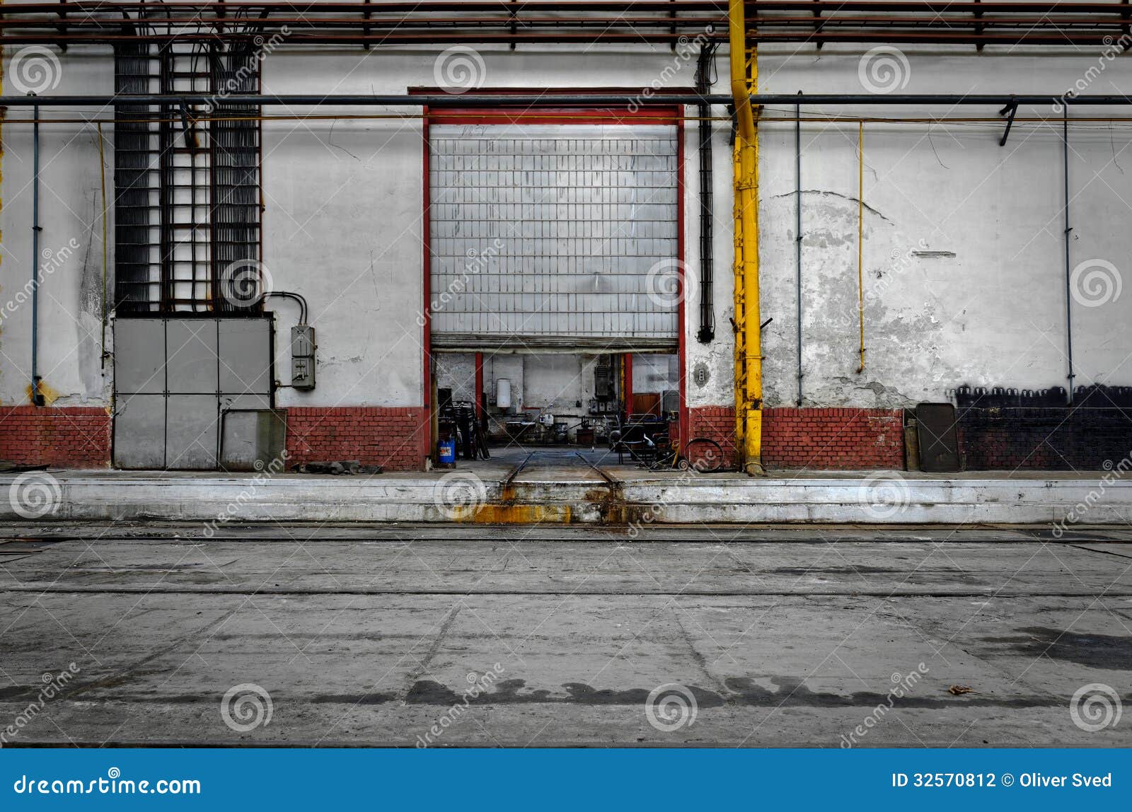 Industrial Door of a Factory Stock Photo - Image of wall, rust: 32570812