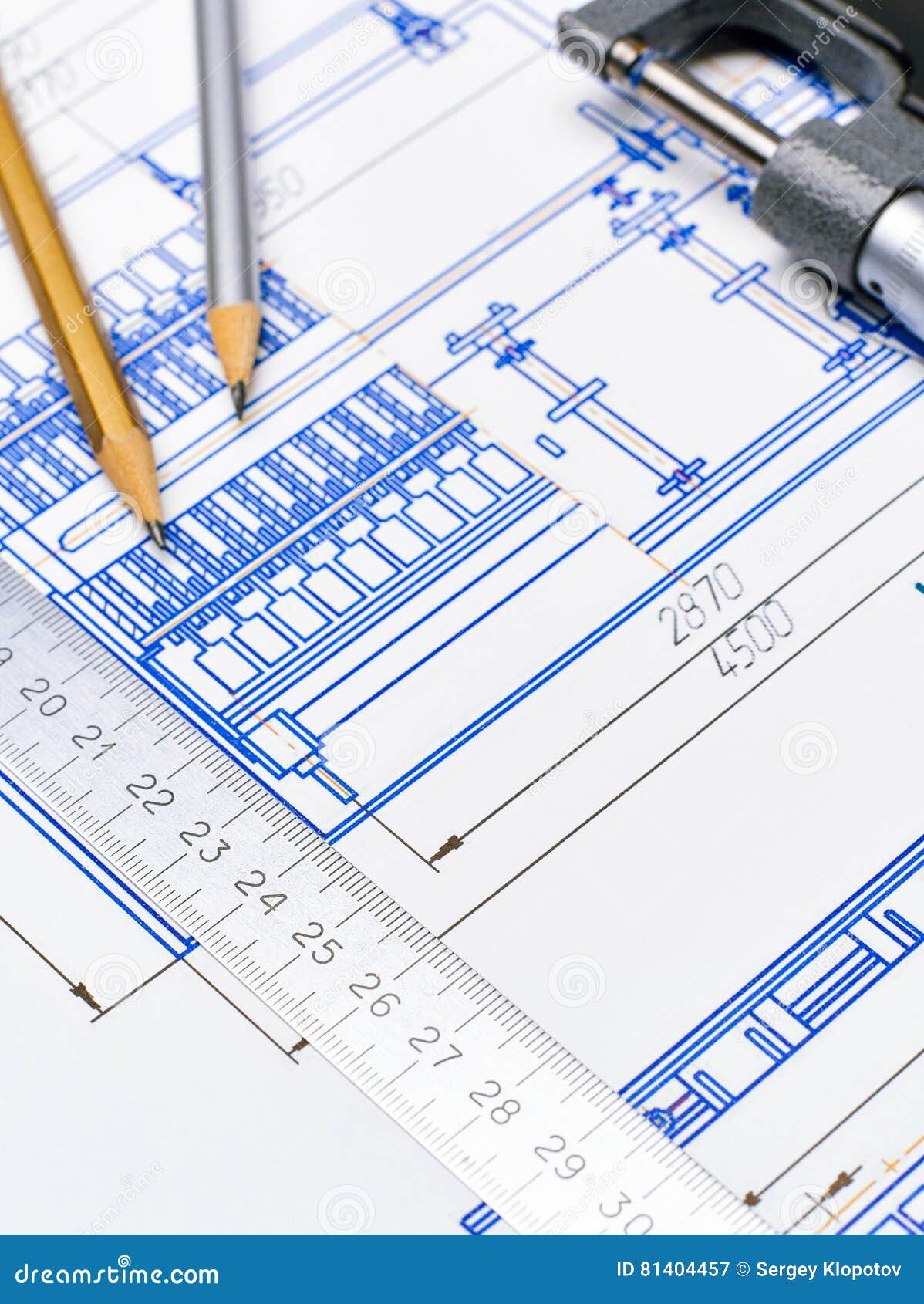 Industrial Drawings Of Mechanisms And Tools. Royalty-Free Stock Photo ...