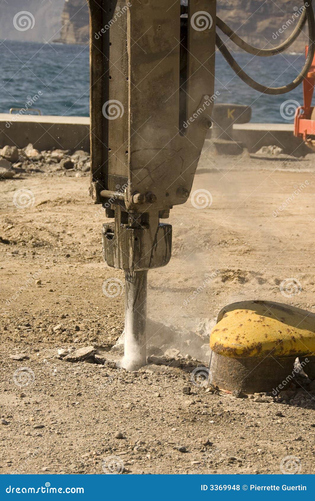 Industrial drill stock photo. Image of bulldozer, harbor - 3369948