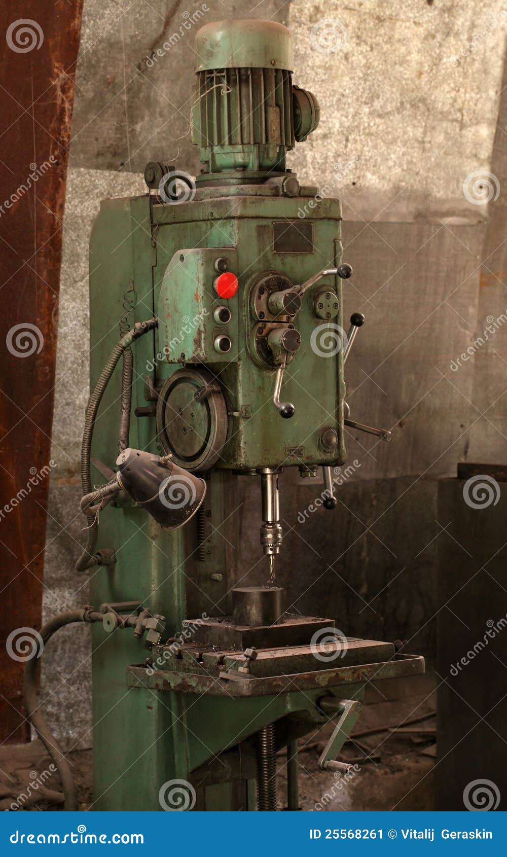 Industrial drill machine stock image. Image of iron, workshop - 25568261