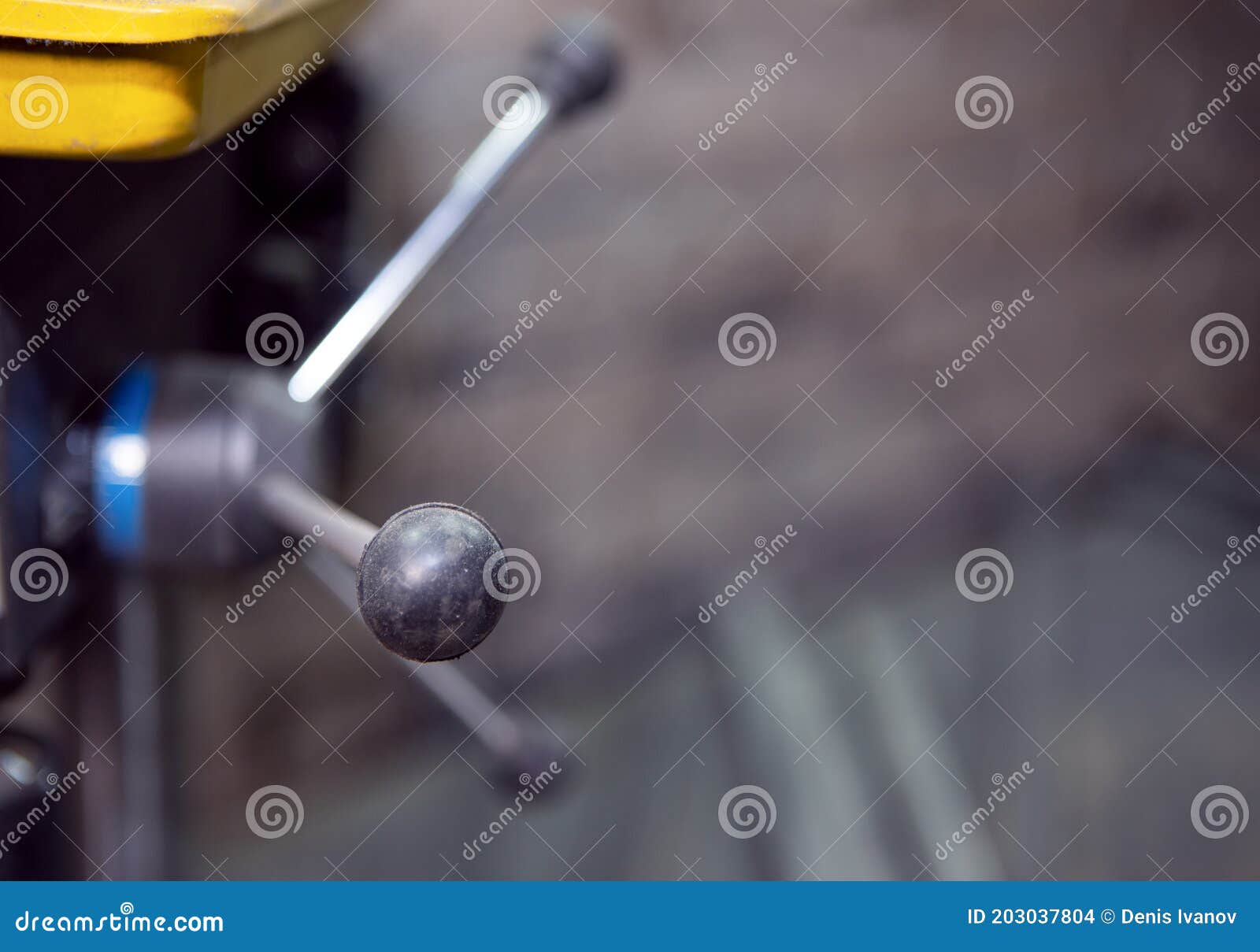 Industrial Drilling Machine Handle, Photo with Selective Focus Stock ...