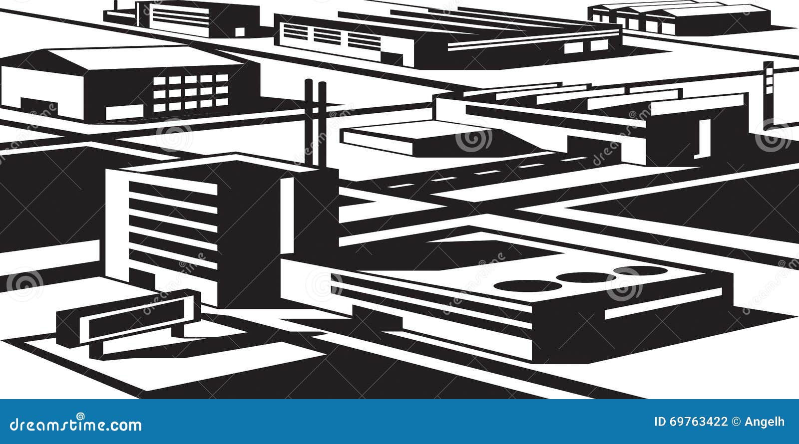 Industrial and Economic Zone Stock Vector - Illustration of business ...