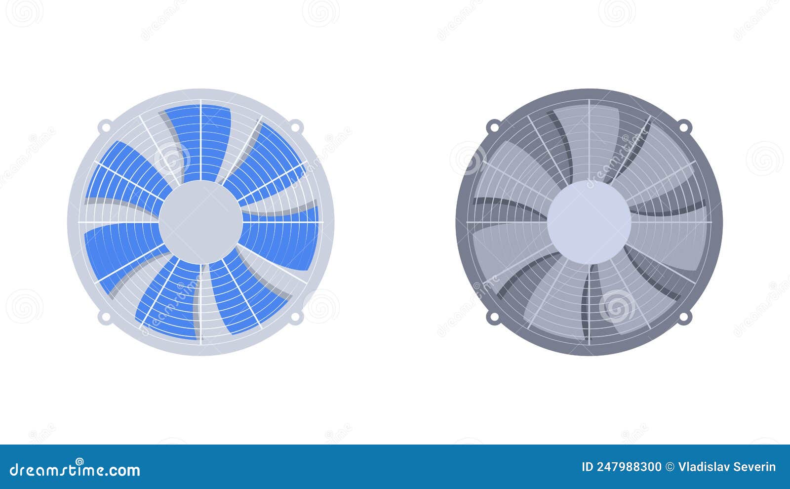 Industrial Electric Fan or Ventilation Vector Illustration Stock Vector ...