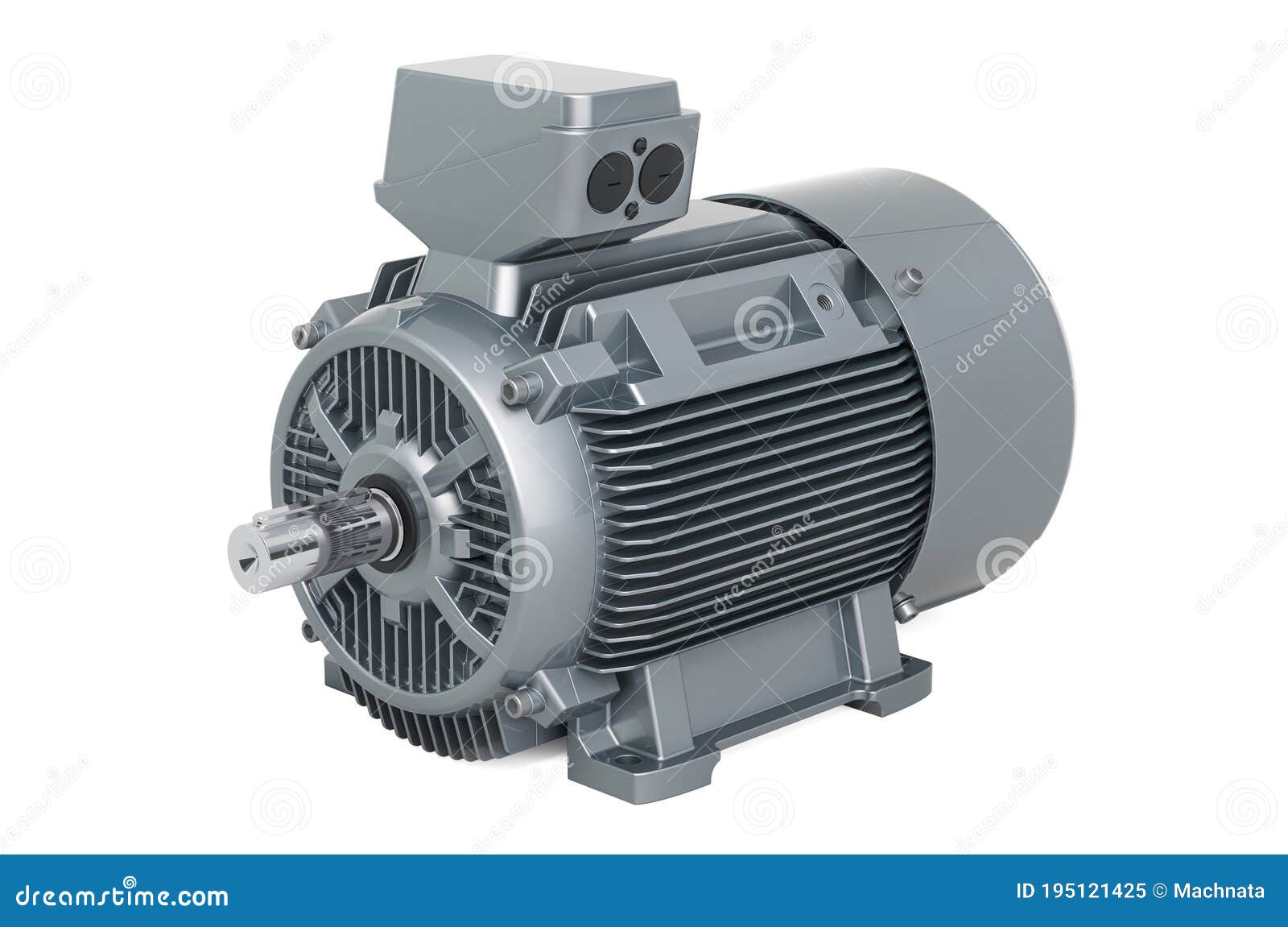 Industrial Electric Motor, 3D Rendering Stock Illustration ...