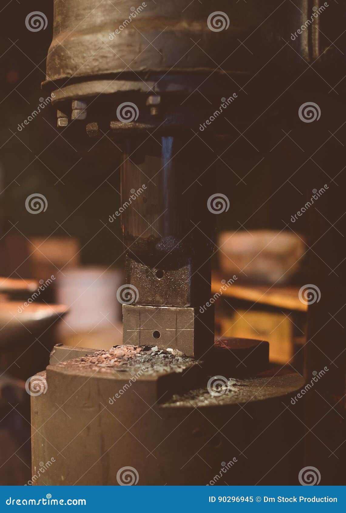 Industrial electric press. stock image. Image of handmade - 90296945