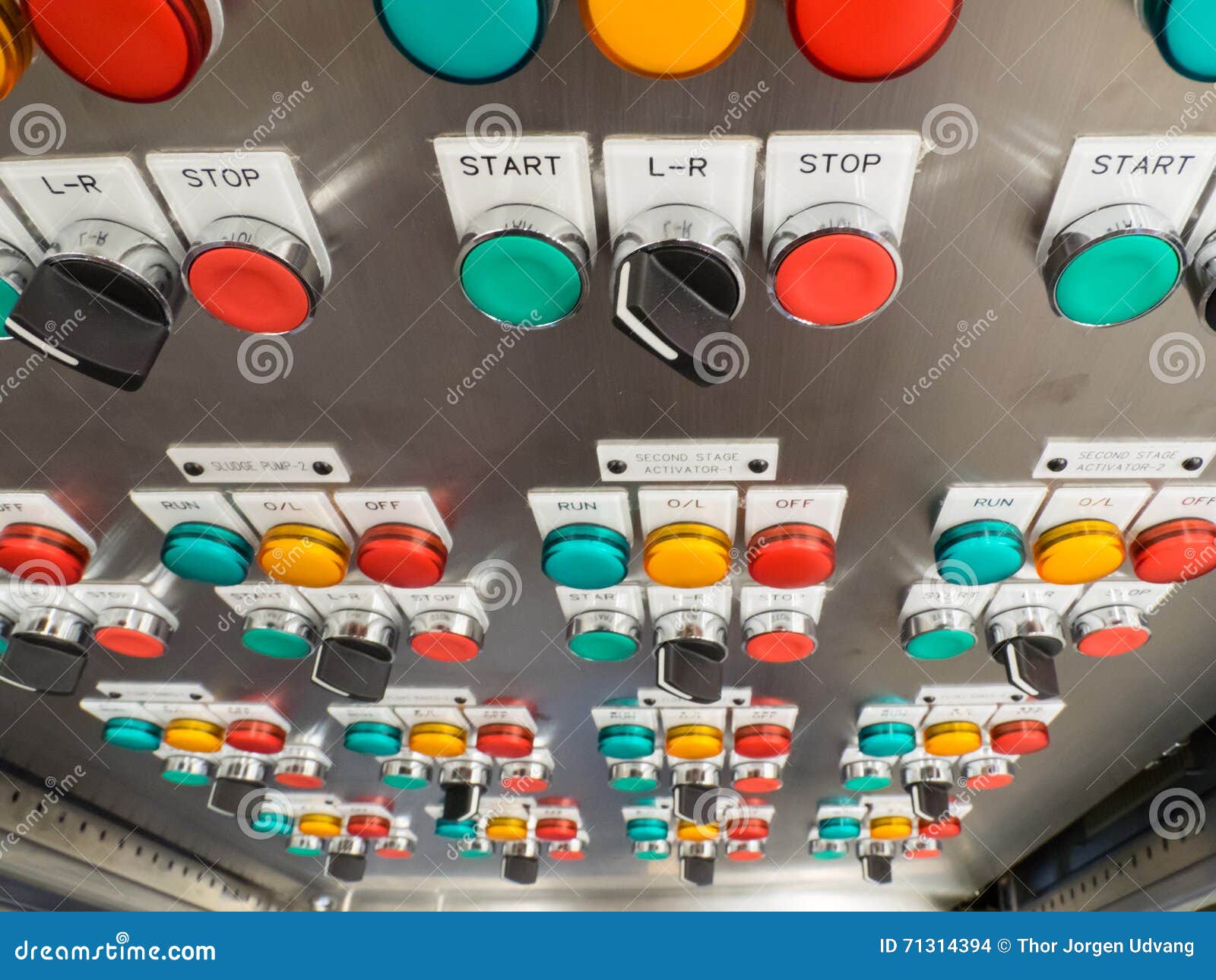 Industrial, Electric Switch Panel Stock Photo - Image of colour, color ...