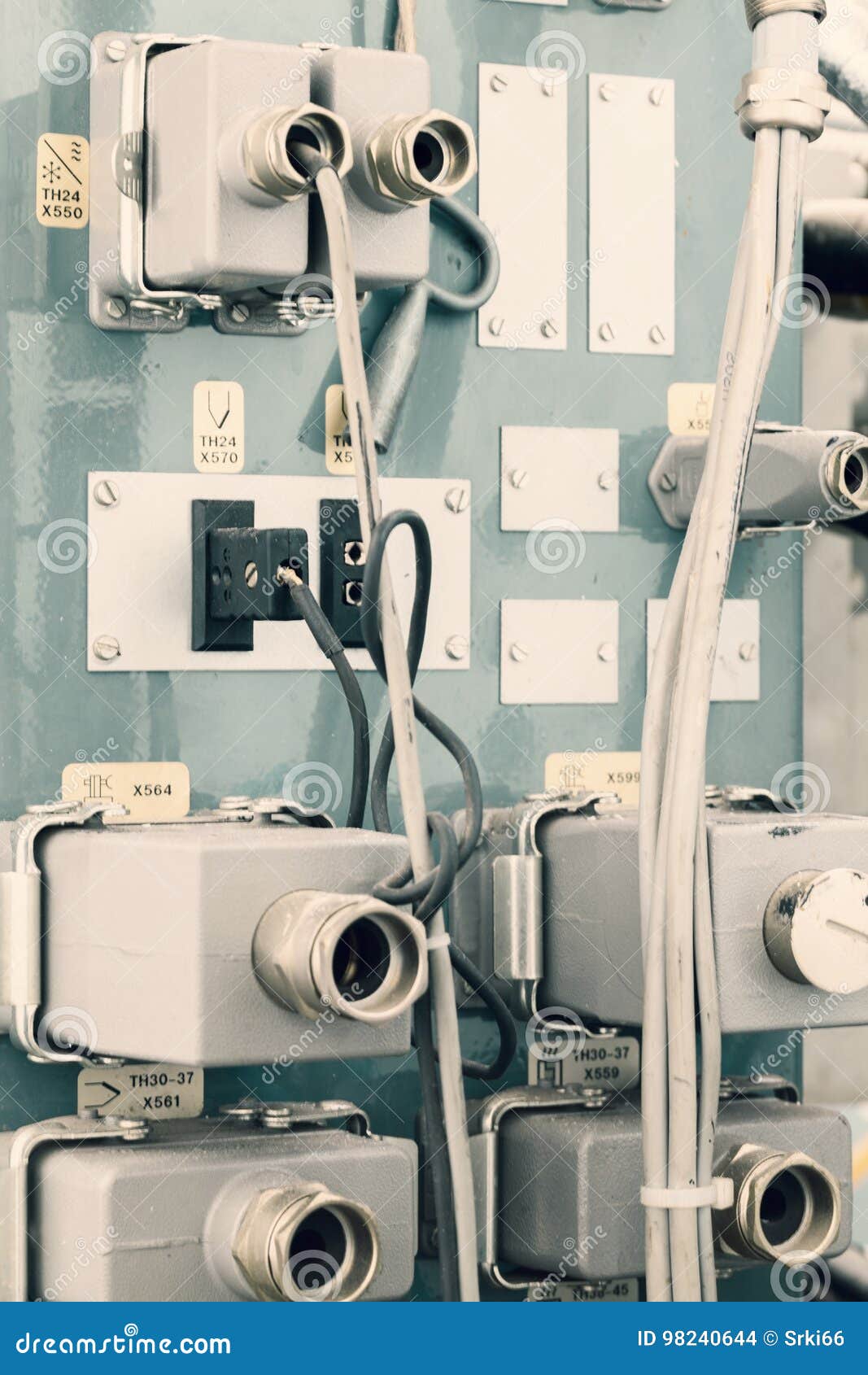 Industrial Electrical Connectors Stock Photo - Image of cables ...