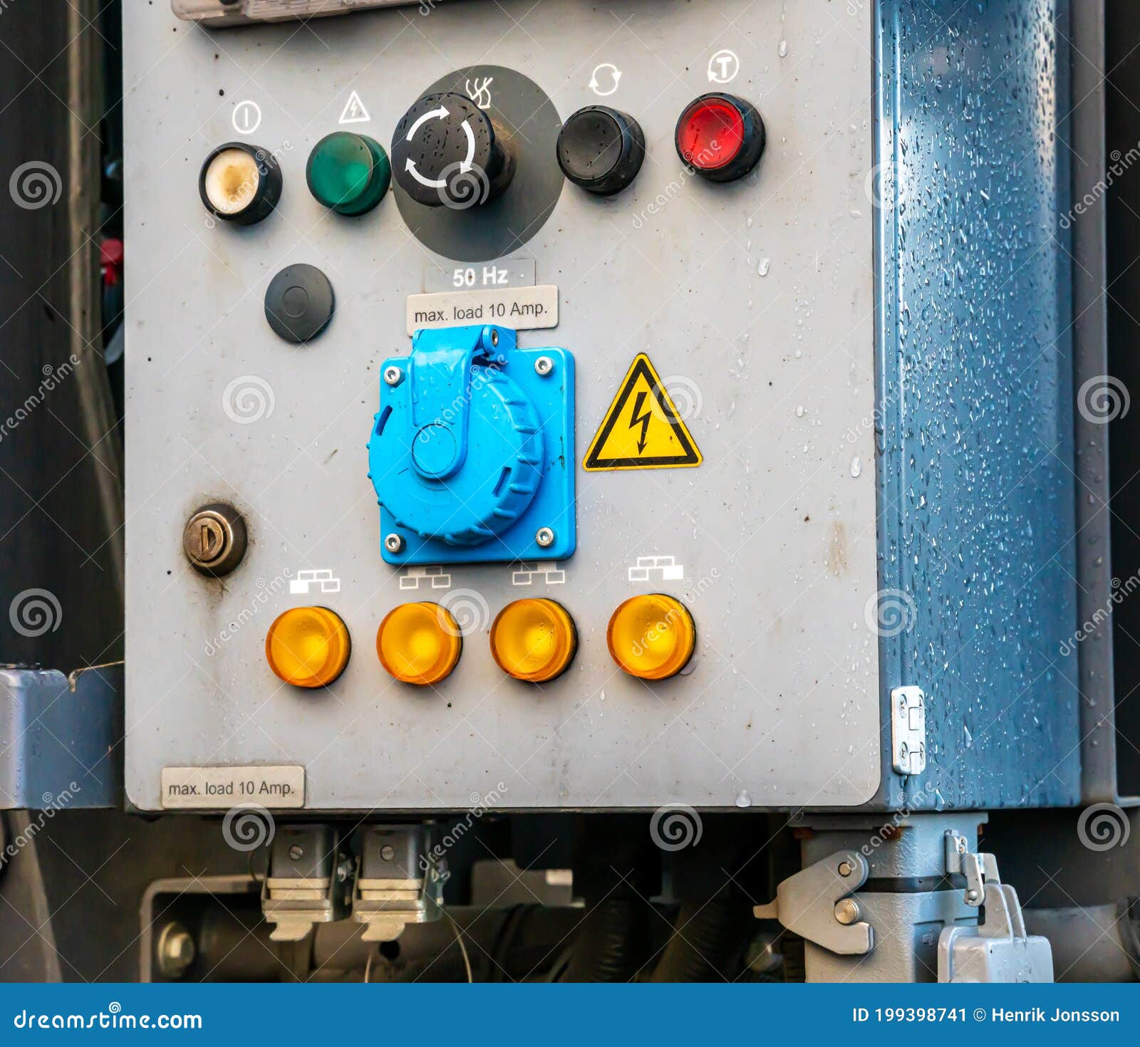 Electric Control Box on a Worksite Stock Image - Image of industrial ...