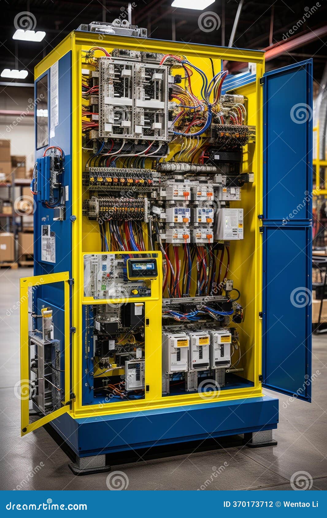 Electrical Control Panel With Electrical Components Mounted On A DIN ...