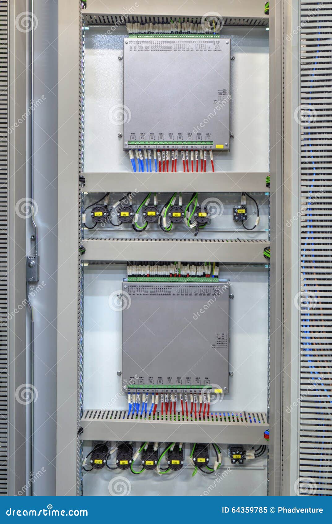 Industrial Electrical Panel with Electronic Devices for Relay ...