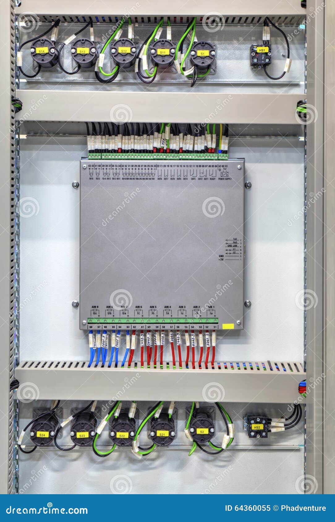 Industrial Electrical Panel with Electronic Devices for Relay ...