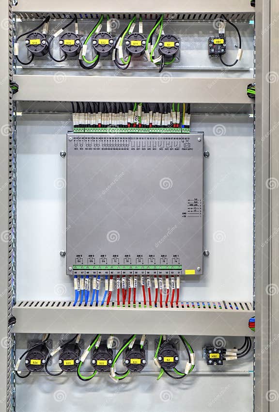 Industrial Electrical Panel with Electronic Devices for Relay ...