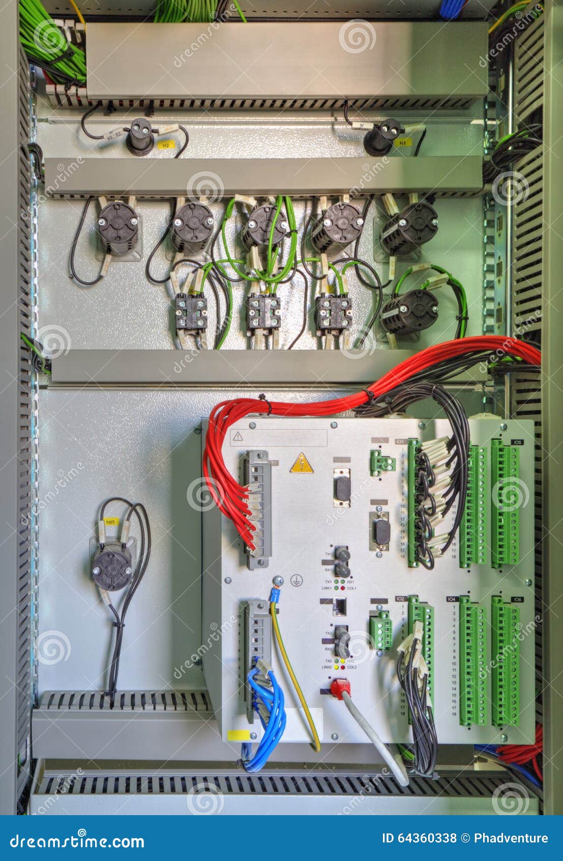 Industrial Electrical Panel with Electronic Devices for Relay ...