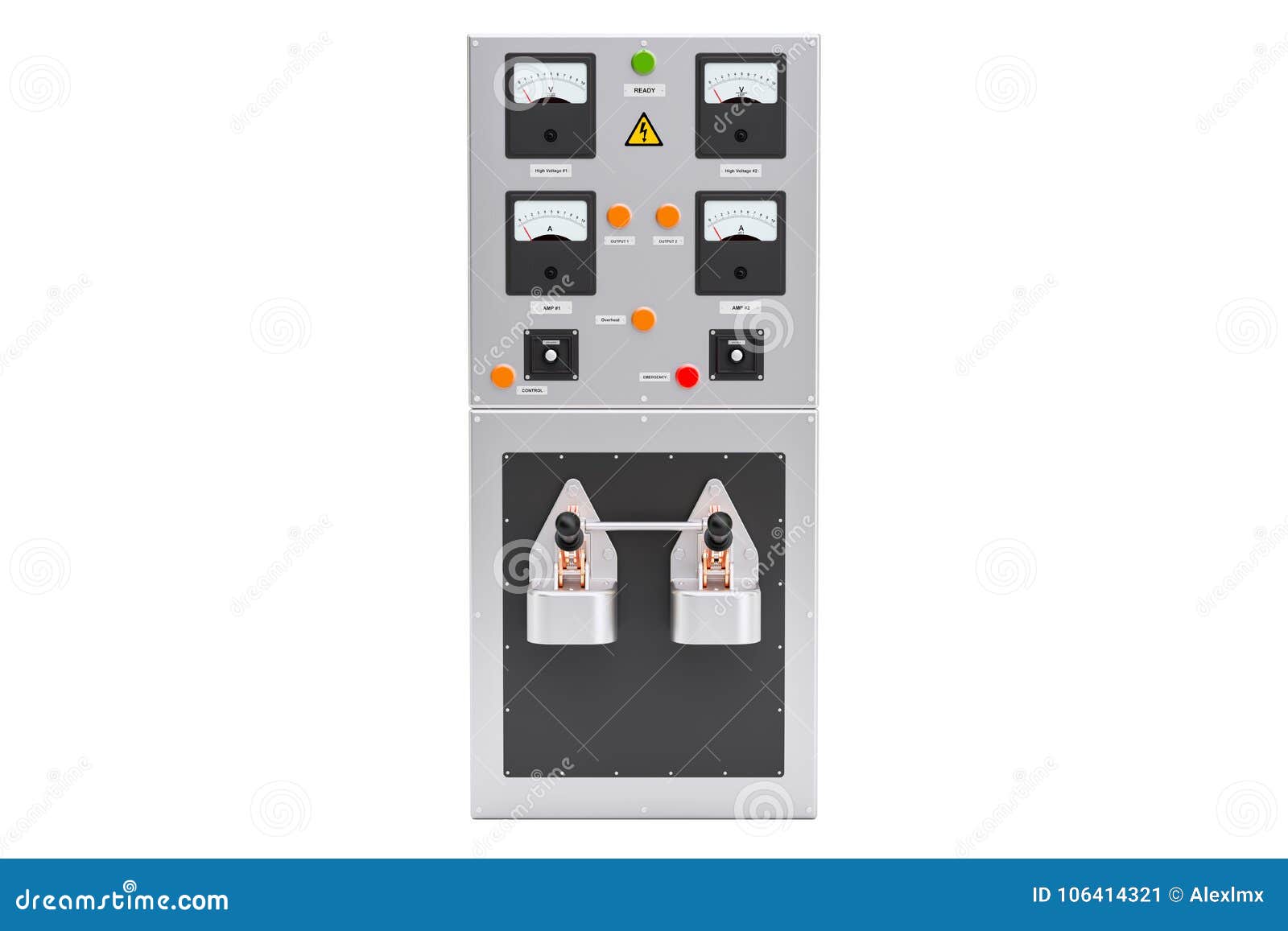 Industrial Electrical Power Panel Box, 3D Stock Illustration ...