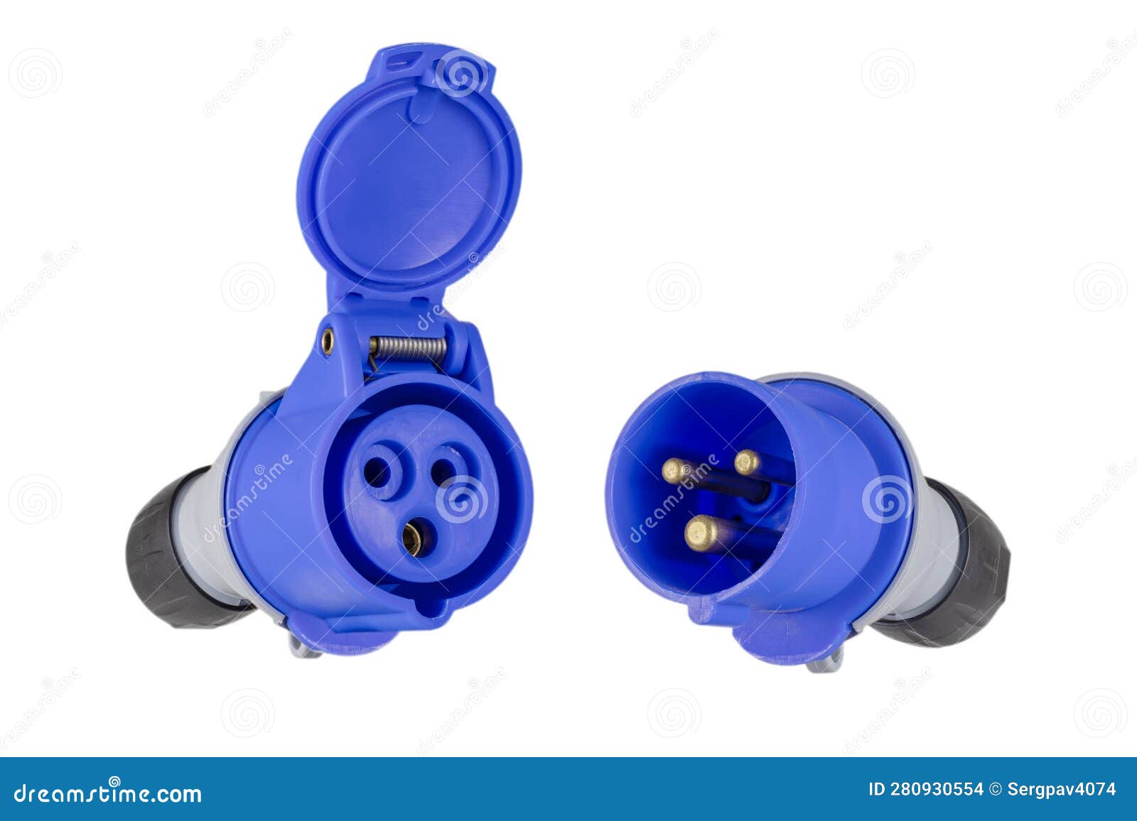 Industrial Electrical Socket and Plug Stock Photo - Image of conceptual ...