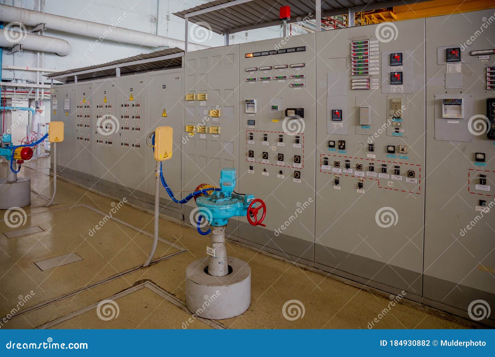 Industrial Electrical Switch Gear Panel of Power Plant or Factory Stock ...
