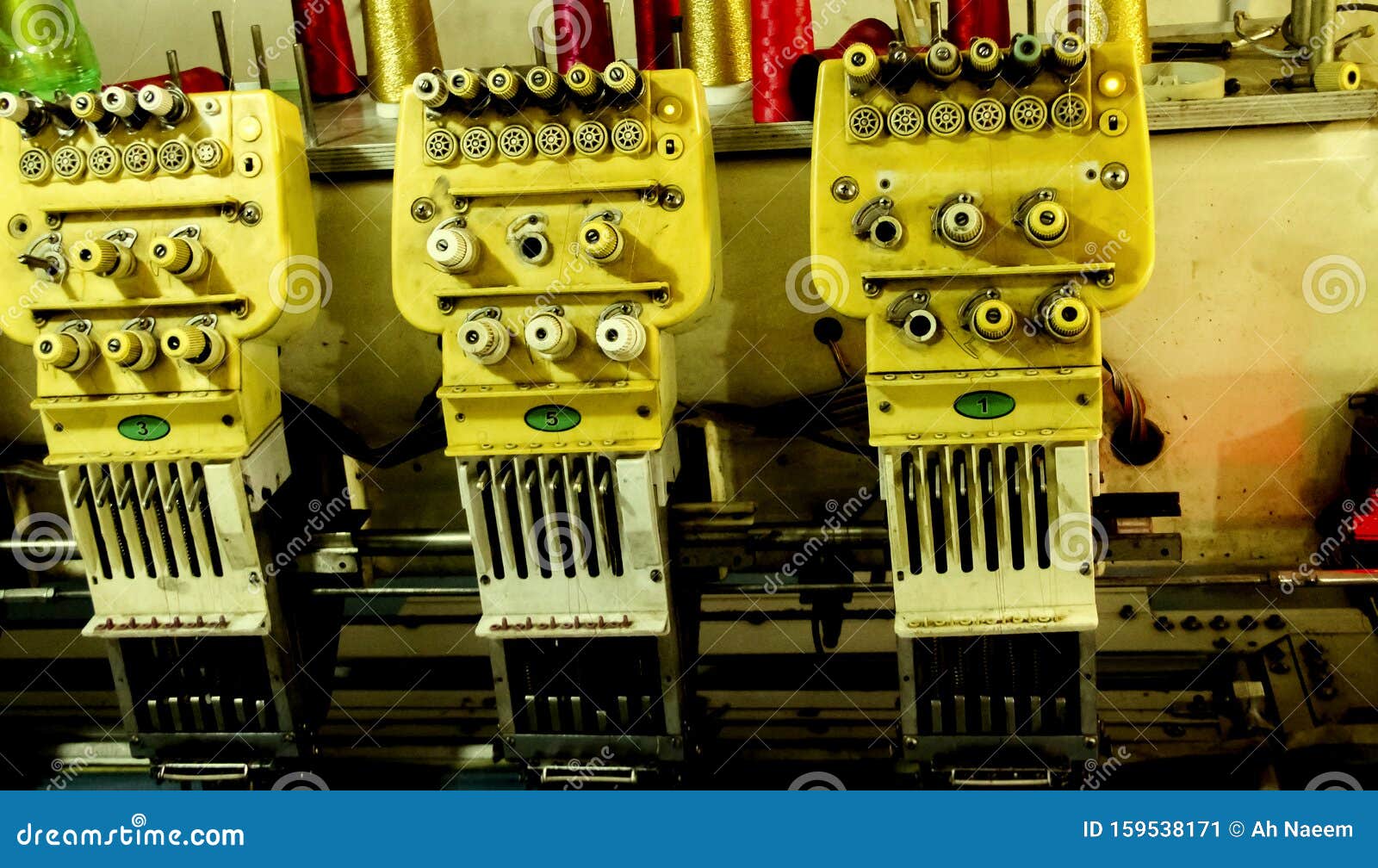 Industrial Embroidery Machine.for Create Patterns on Textiles Stock ...