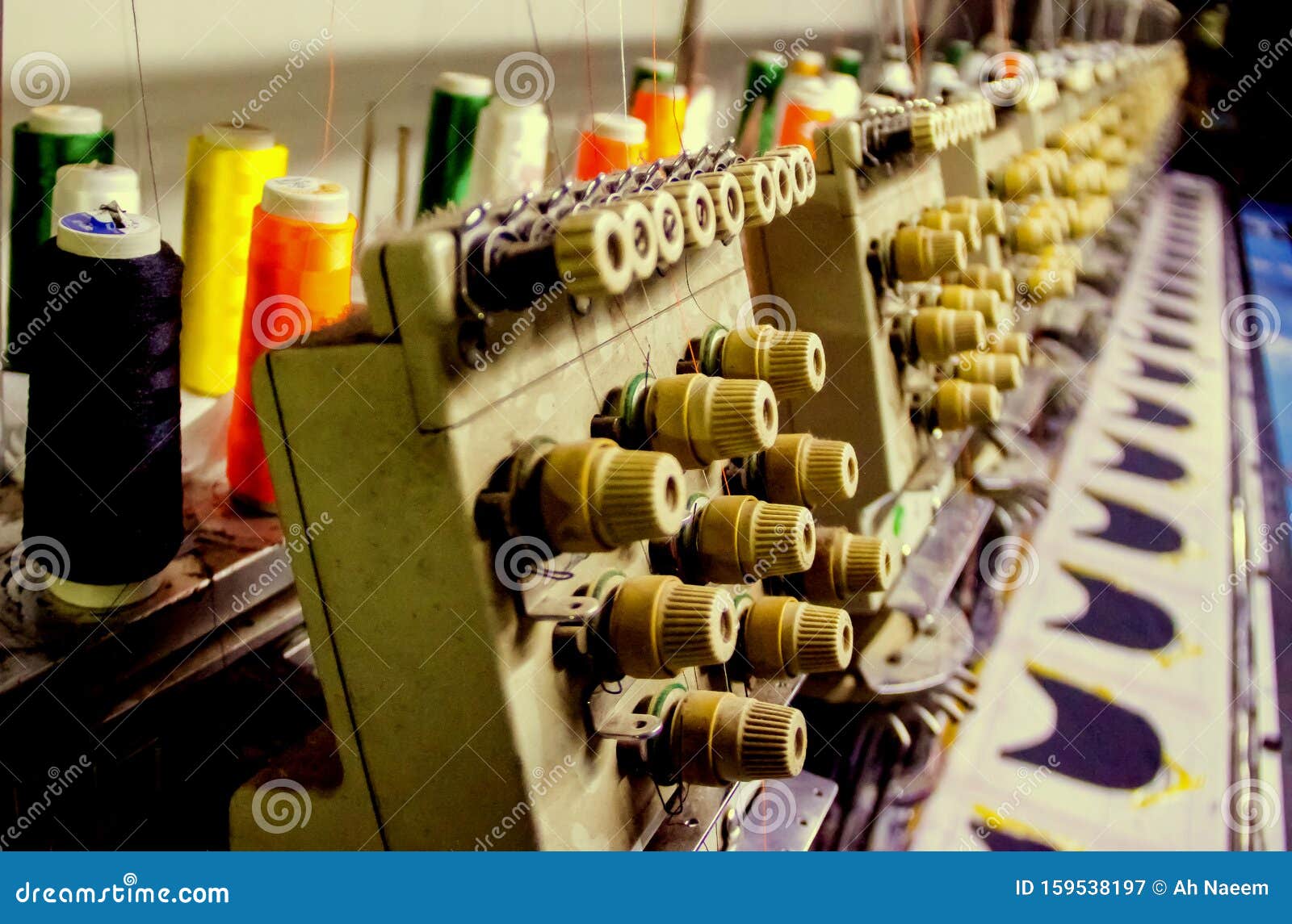 Industrial Embroidery Machine.for Create Patterns on Textiles Stock ...