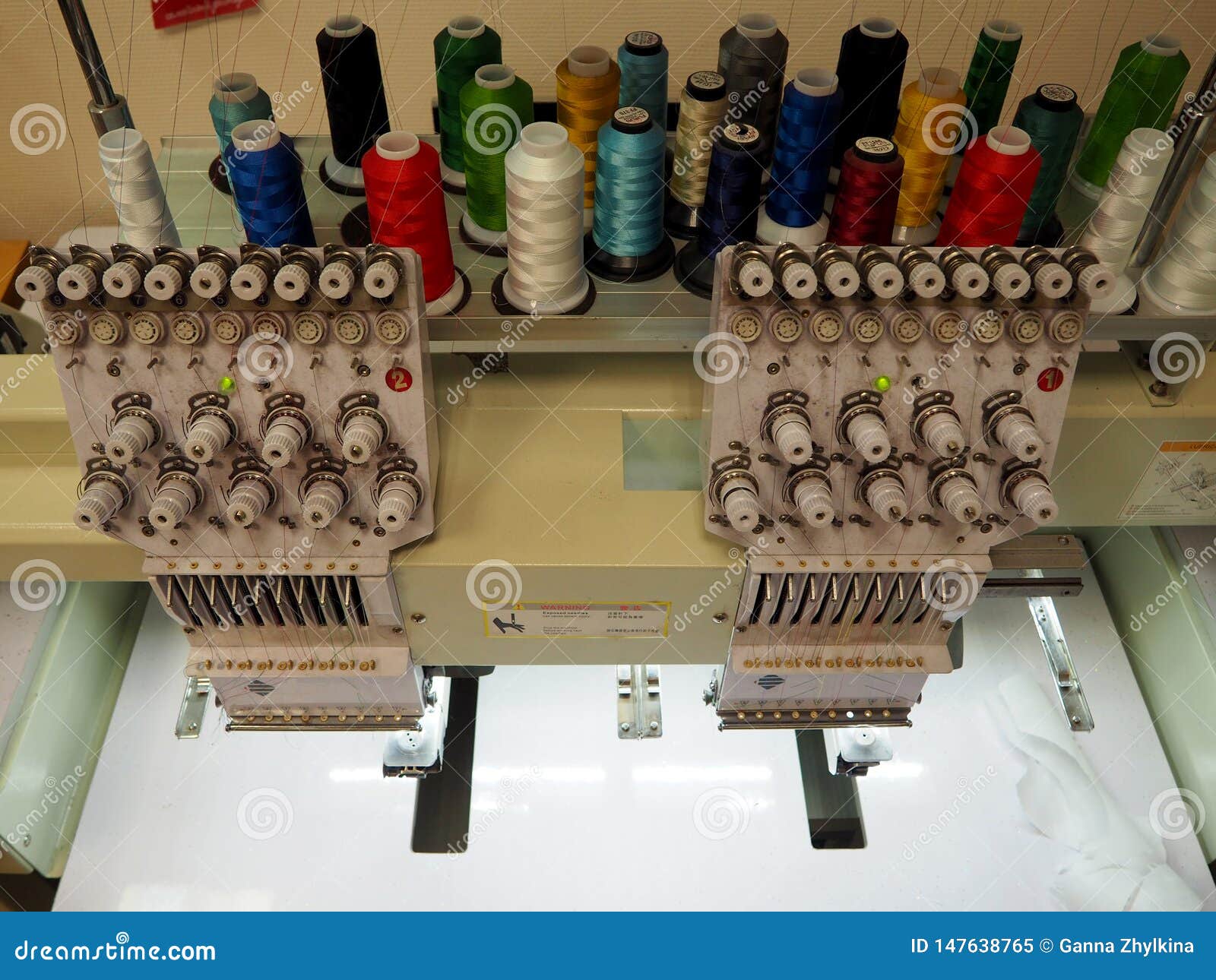 Industrial Embroidery Machine Stock Image - Image of automatic ...