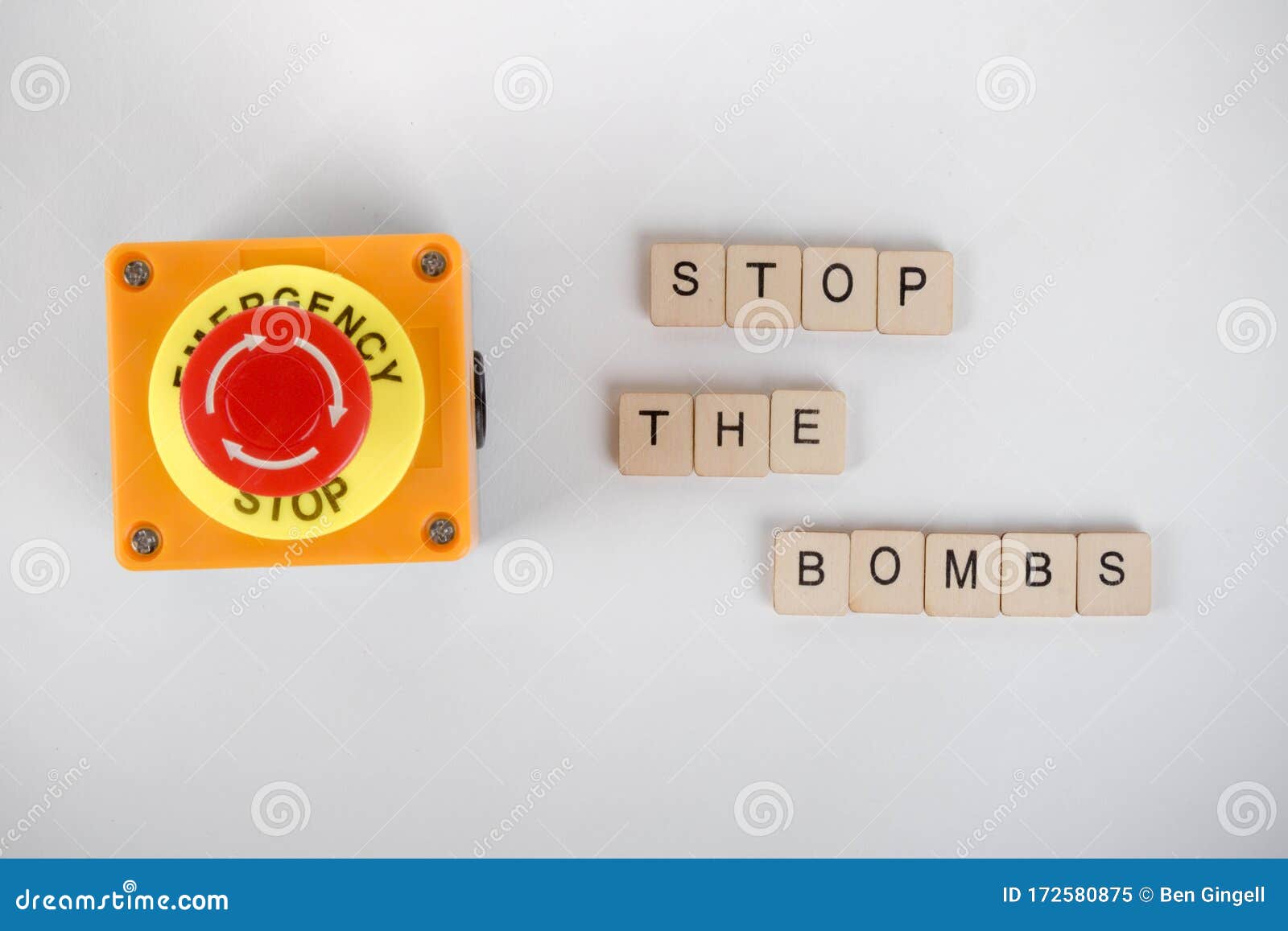 Emergency Stop Concept stock image. Image of power, bombing - 172580875