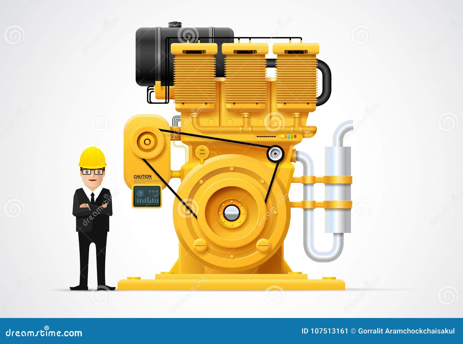 Industrial Engine Machinery Factory Engineering Construction Equ Stock ...