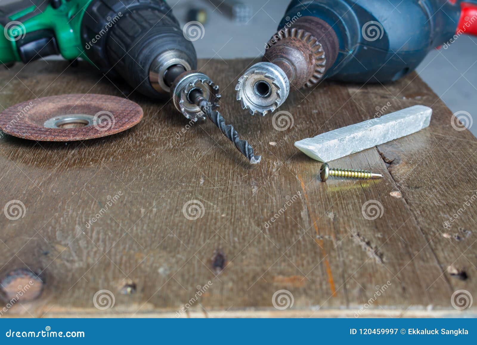 The Industrial Engineer Using a Mechanical Drill Machine. Stock Image ...