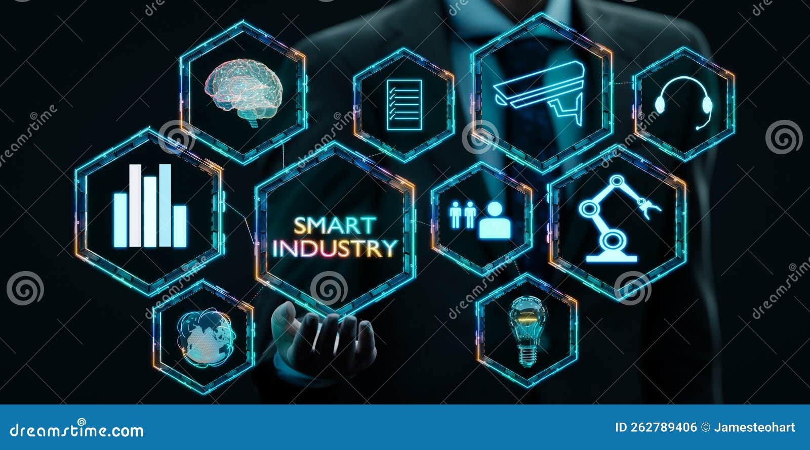 Industrial Engineer Using Smart Cloud Computing Stock Photo - Image of ...