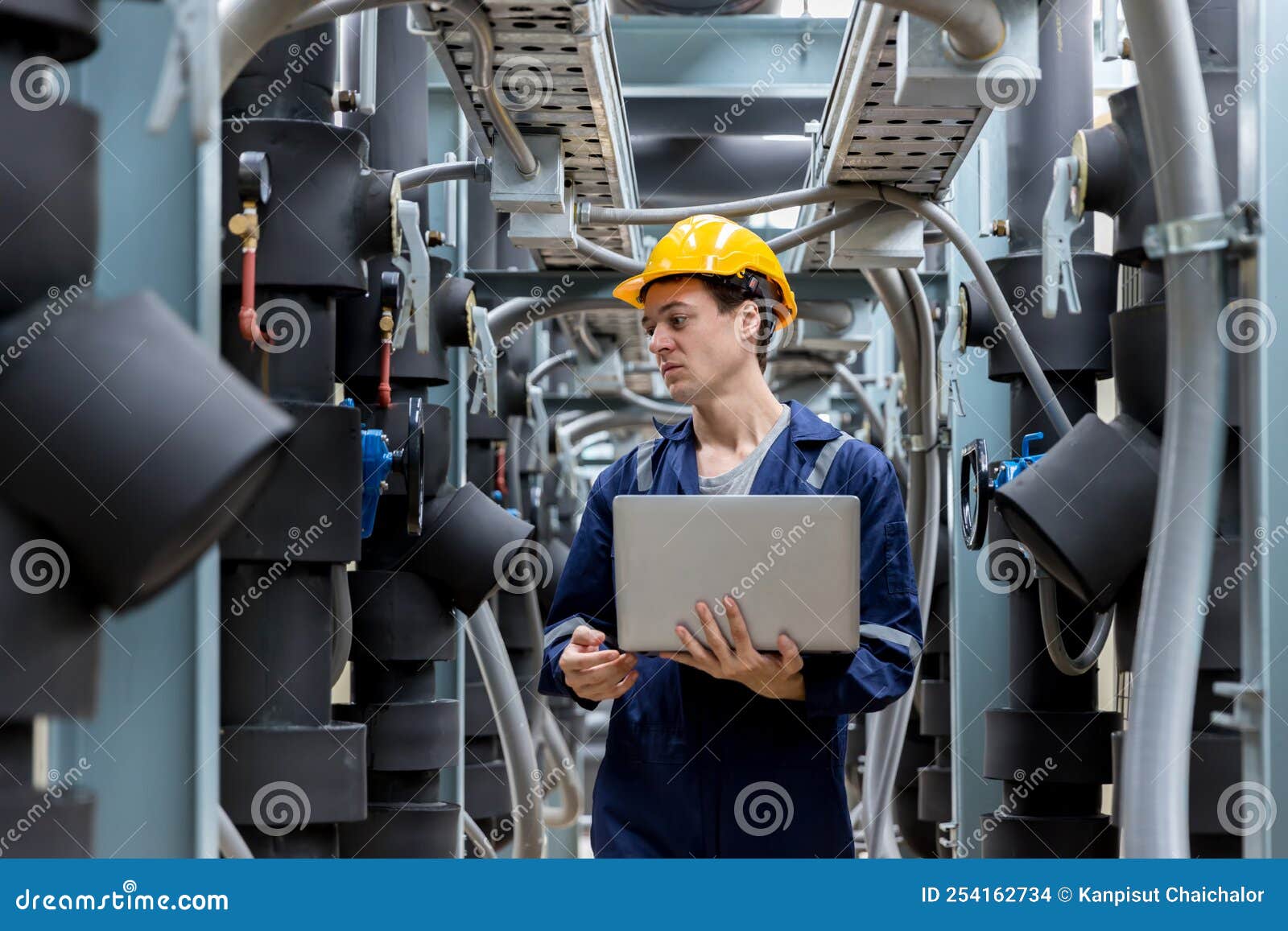 Industrial Engineer Work on Site. Engineer Visit and Inspection Site ...