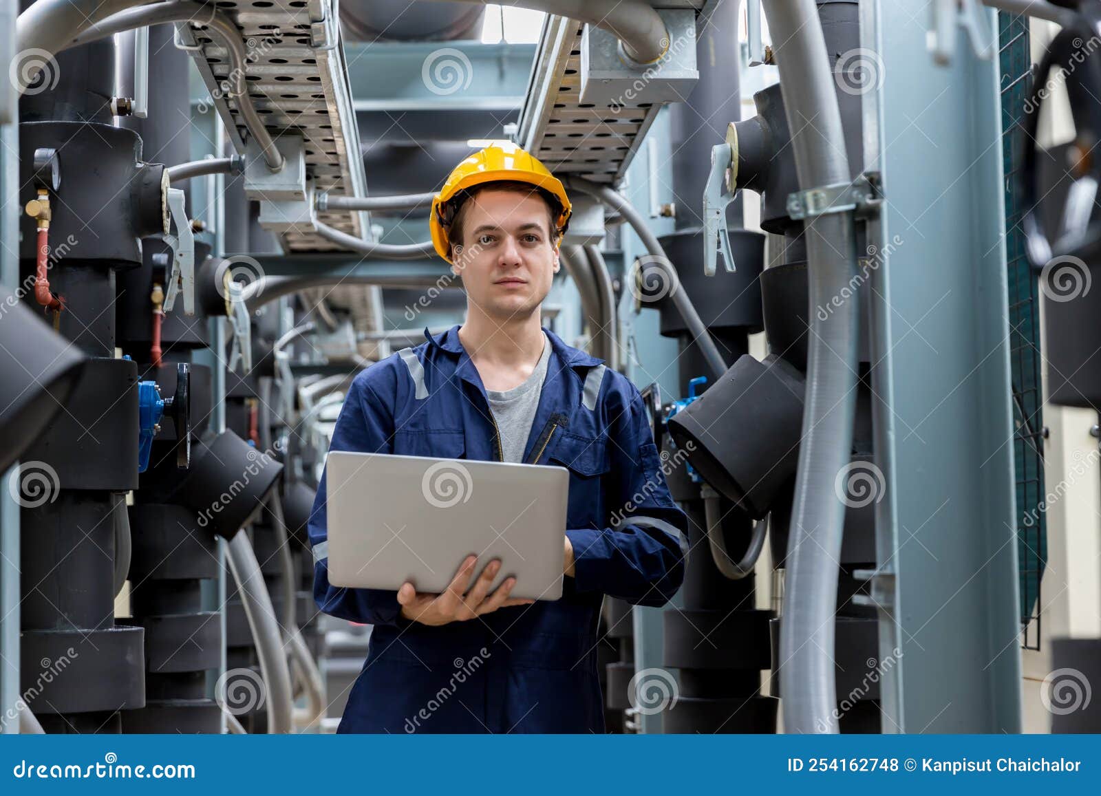 Industrial Engineer Work on Site. Engineer Visit and Inspection Site ...