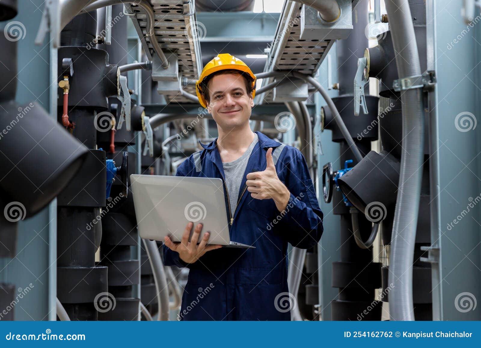 Industrial Engineer Work on Site. Engineer Visit and Inspection Site ...