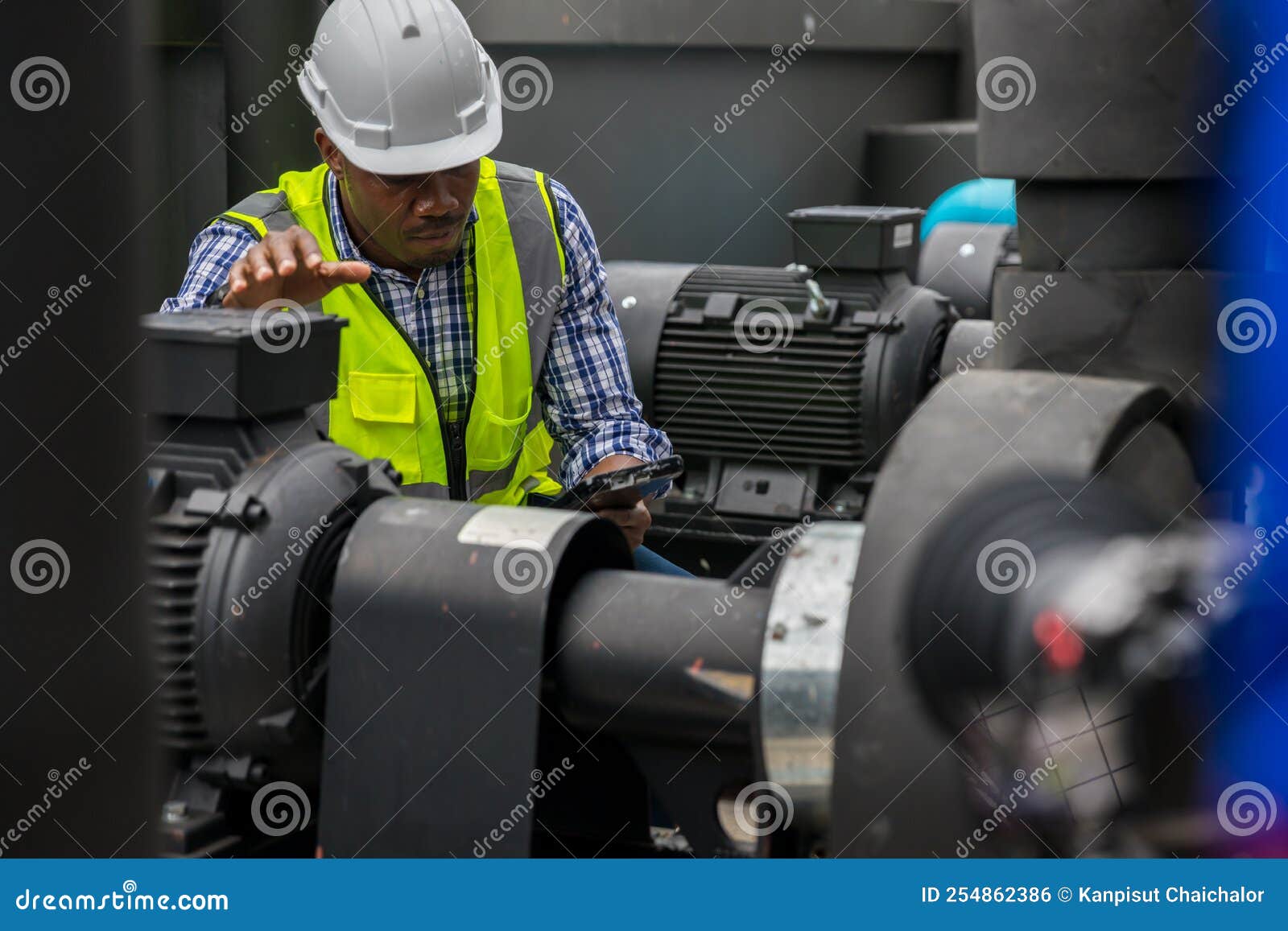 Industrial Engineer Work on Site. Engineer Visit and Inspection Site ...