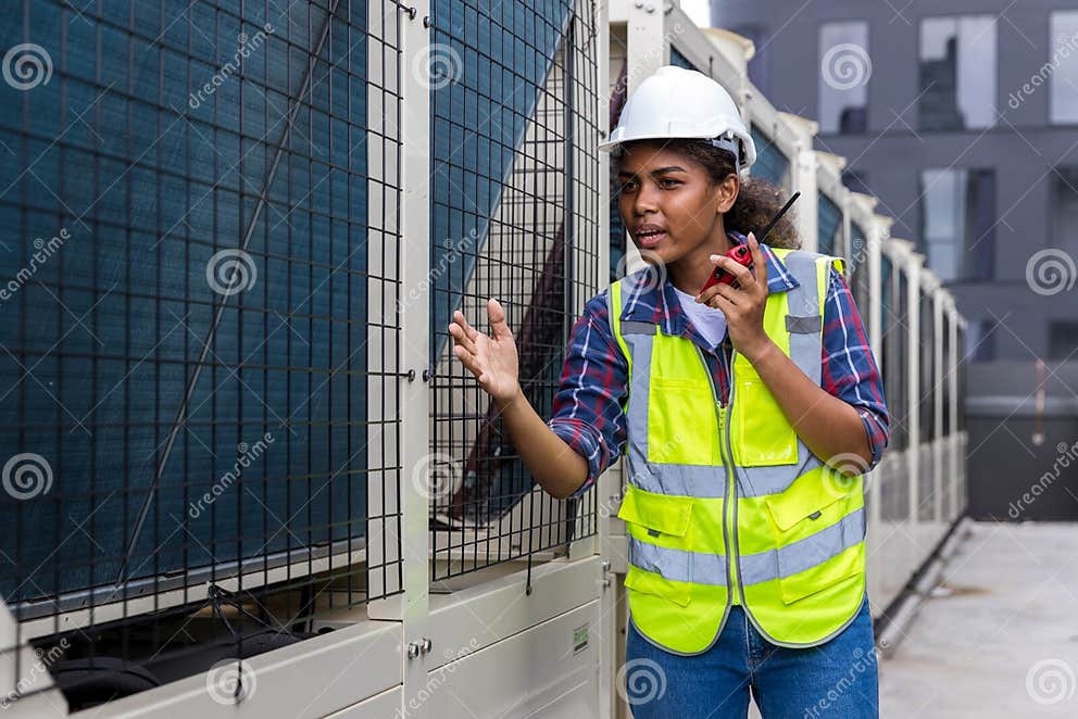 Industrial Engineer Work on Site. Engineer Visit and Inspection Site ...