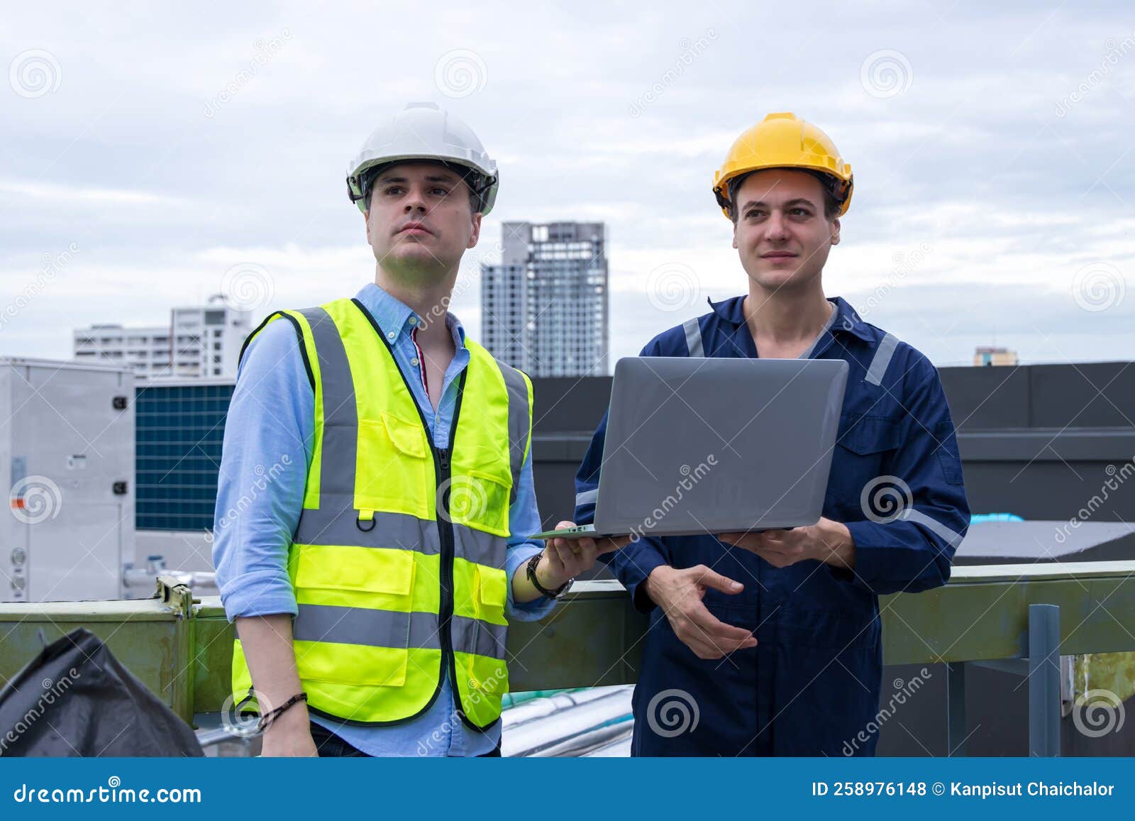 Industrial Engineer Work on Site. Engineer Visit and Inspection Site ...
