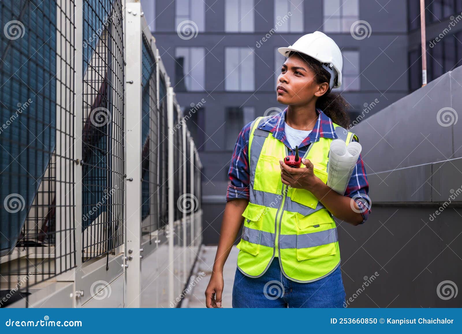 Industrial Engineer Work on Site. Engineer Visit and Inspection Site ...