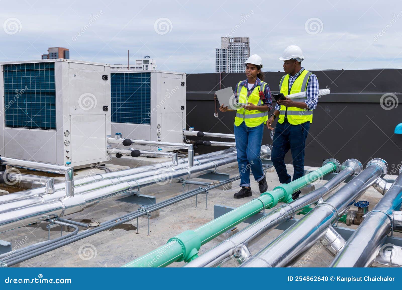 Industrial Engineer Work on Site. Engineer Visit and Inspection Site ... Industrial Engineer Work on Site. Engineer Visit and Inspection Site ...