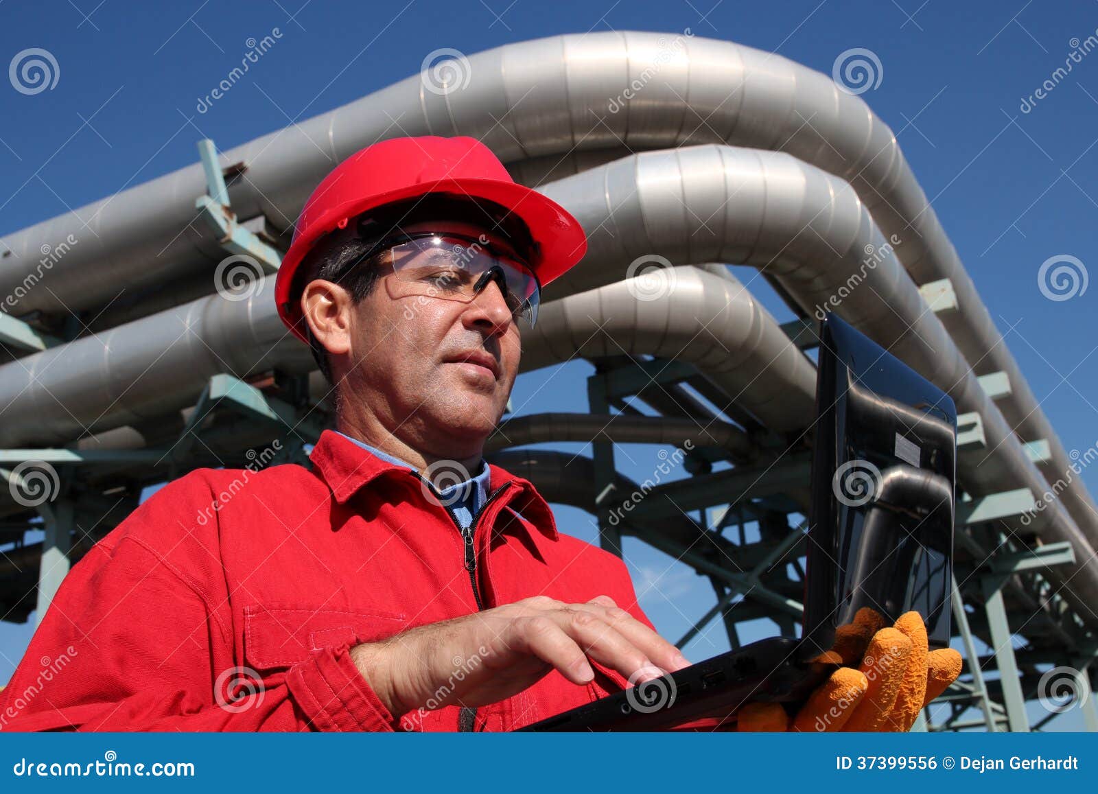 Engineer Inside Power Plant With Checklist Royalty-Free Stock Photo ...