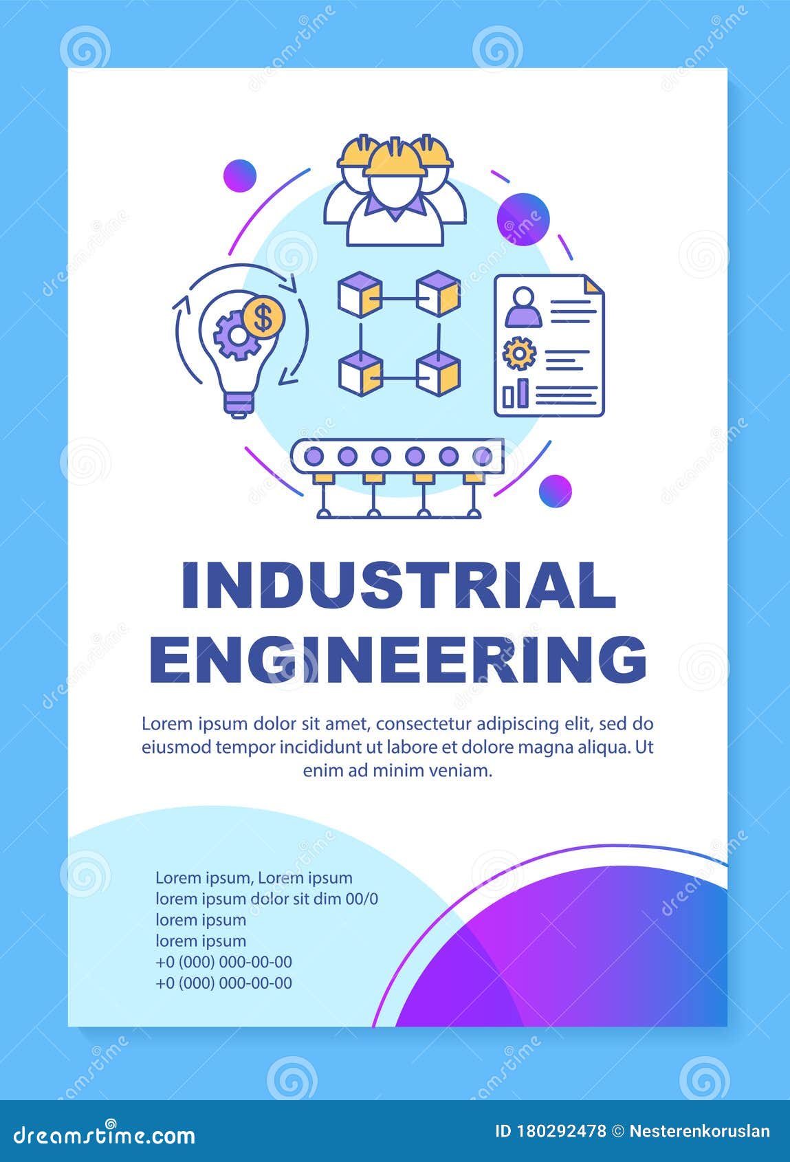 Industrial Engineering Brochure Template Layout. Production Process ...