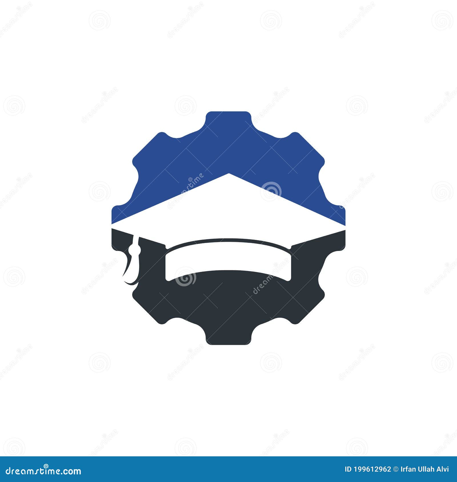 Industrial Engineering Education Vector Logo Design. Student Gear ...