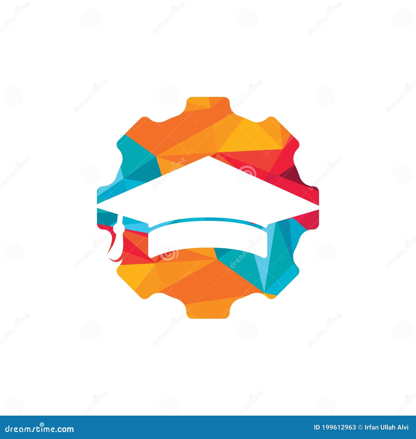 Industrial Engineering Education Vector Logo Design. Student Gear ...