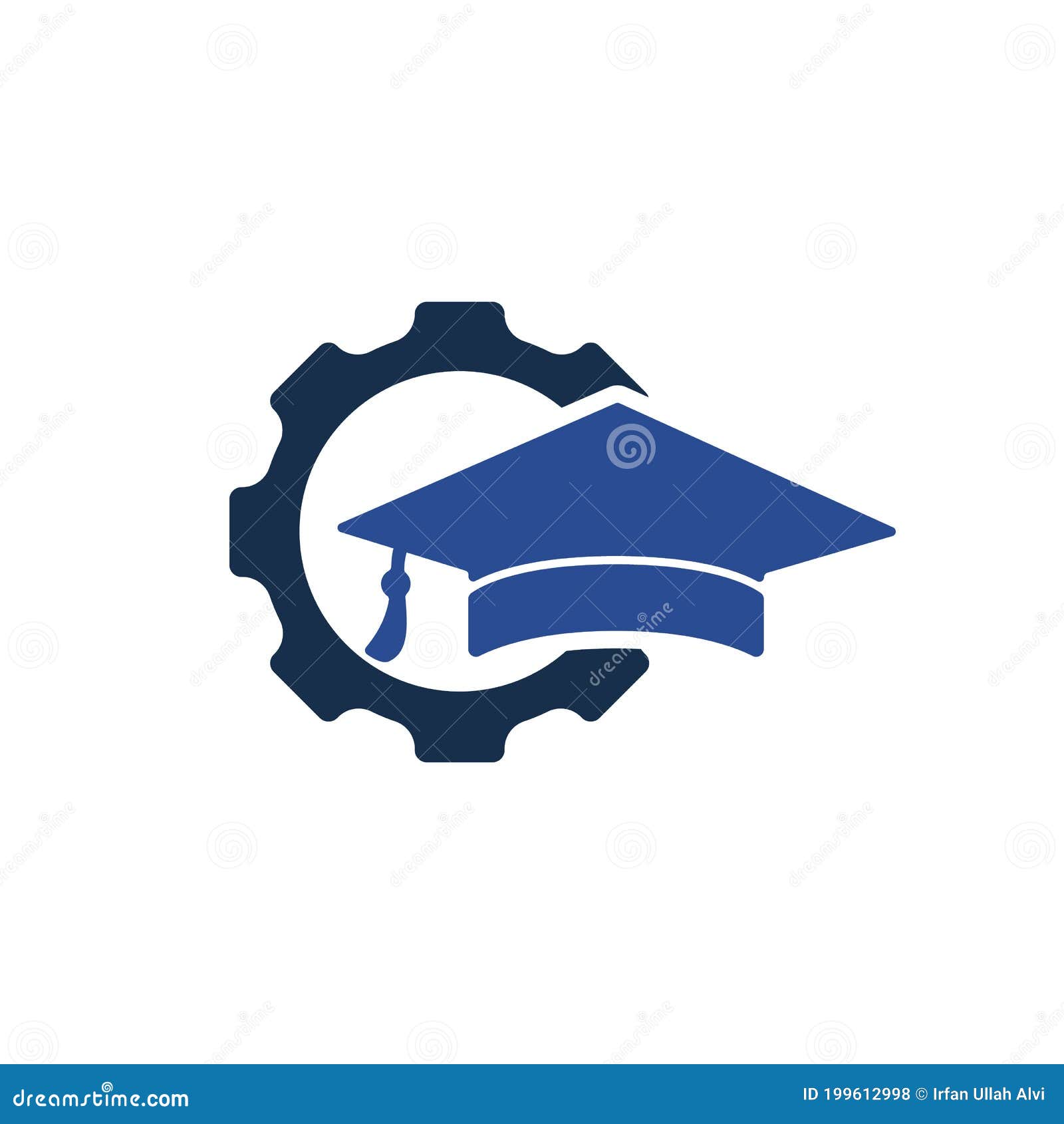 Industrial Engineering Education Vector Logo Design. Student Gear ...
