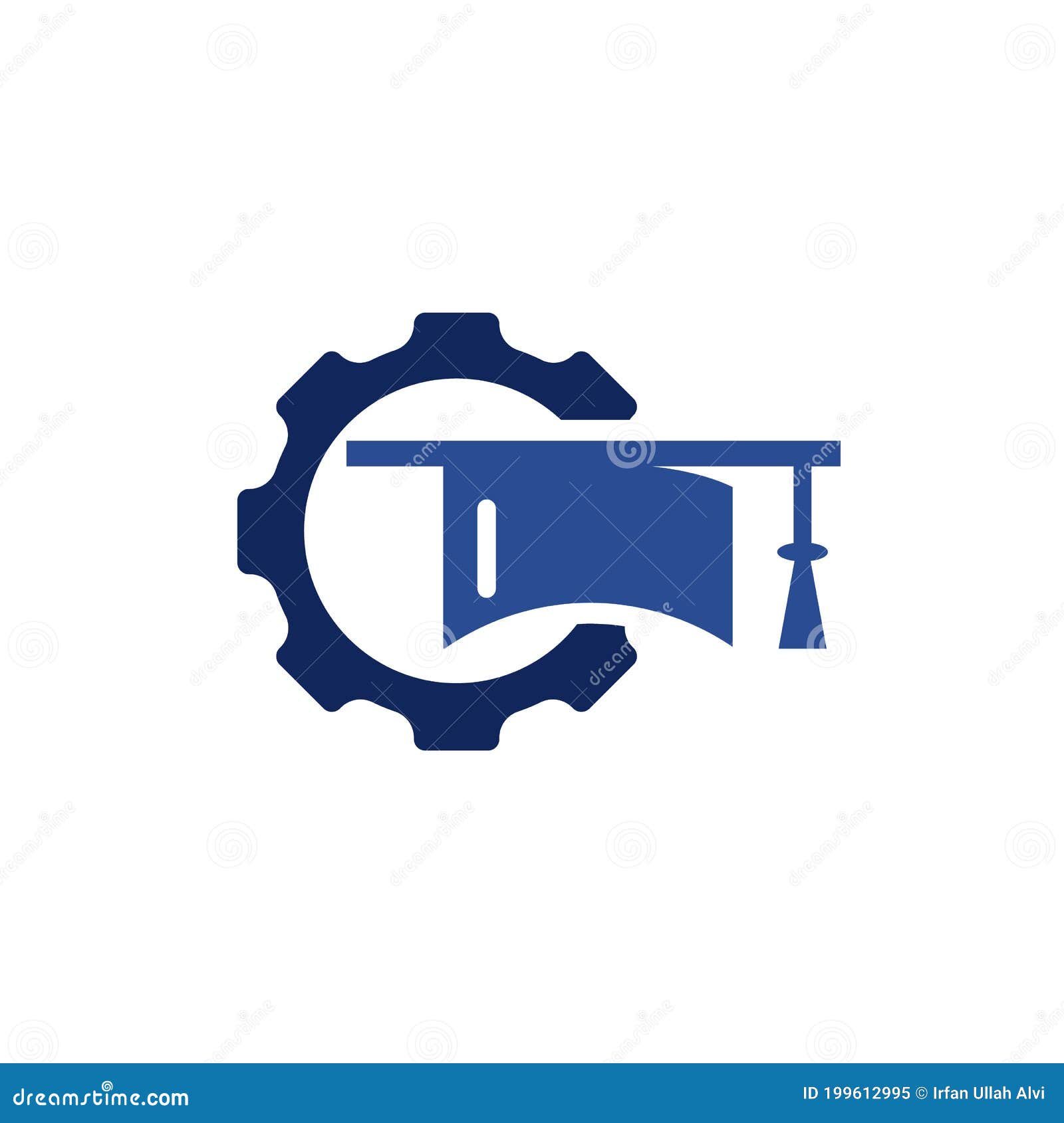 Industrial Engineering Education Vector Logo Design. Student Gear ...